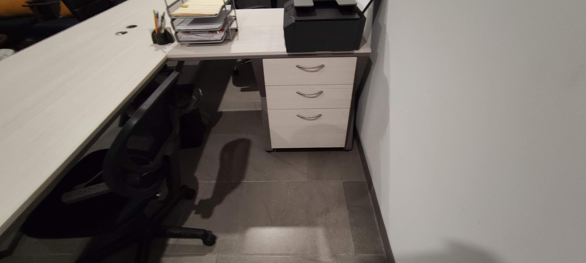 Escritorio Tipo Industrial Doble Modelo Odivelas – Acero Y Madera Desk